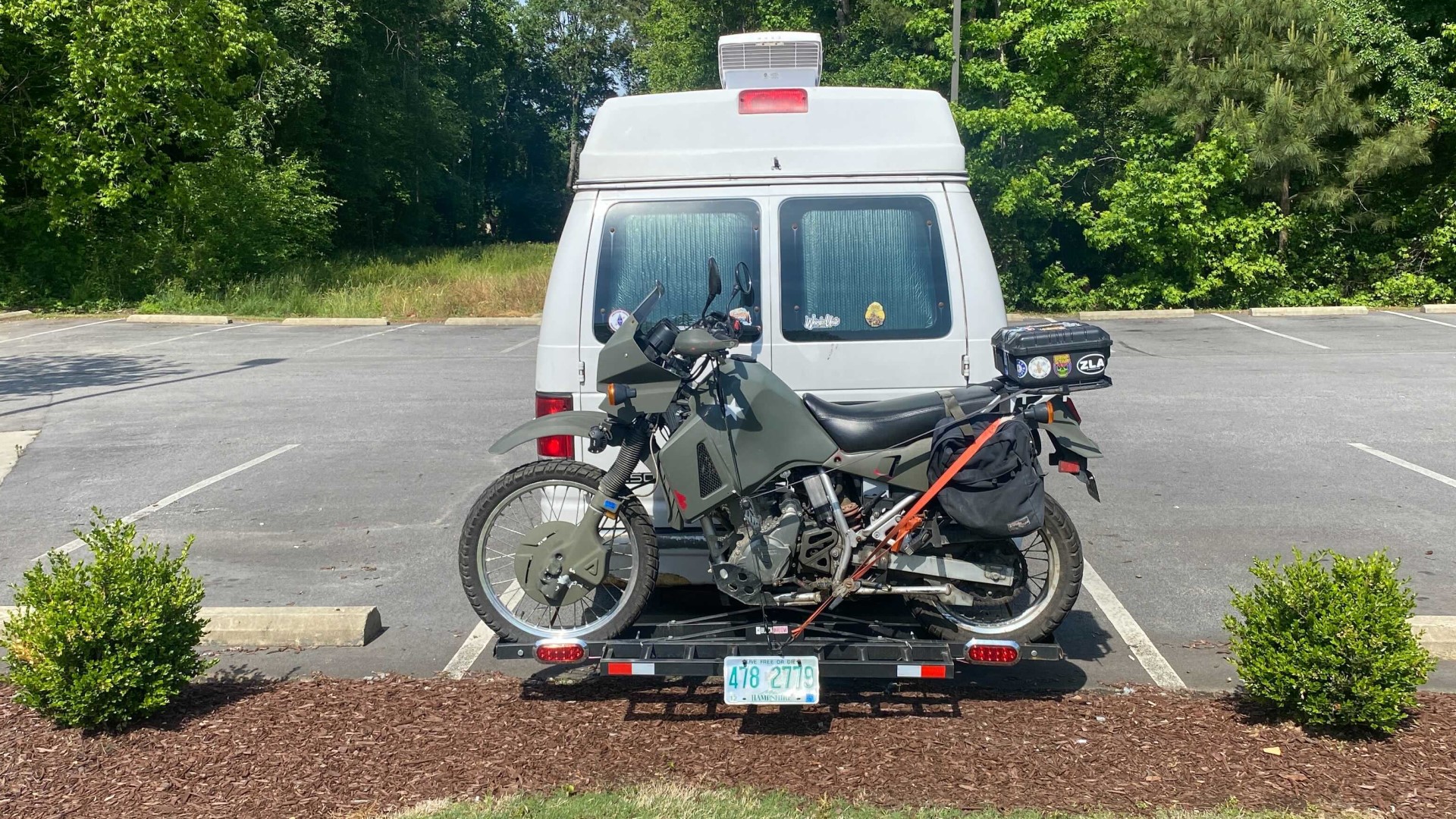 How I Carry a Motorcycle Behind the Van – Smokey Da Van